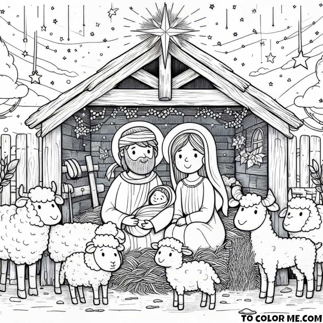 Heavenly Nativity: Mary, Joseph, and Baby Jesus in the Stable – Free ...