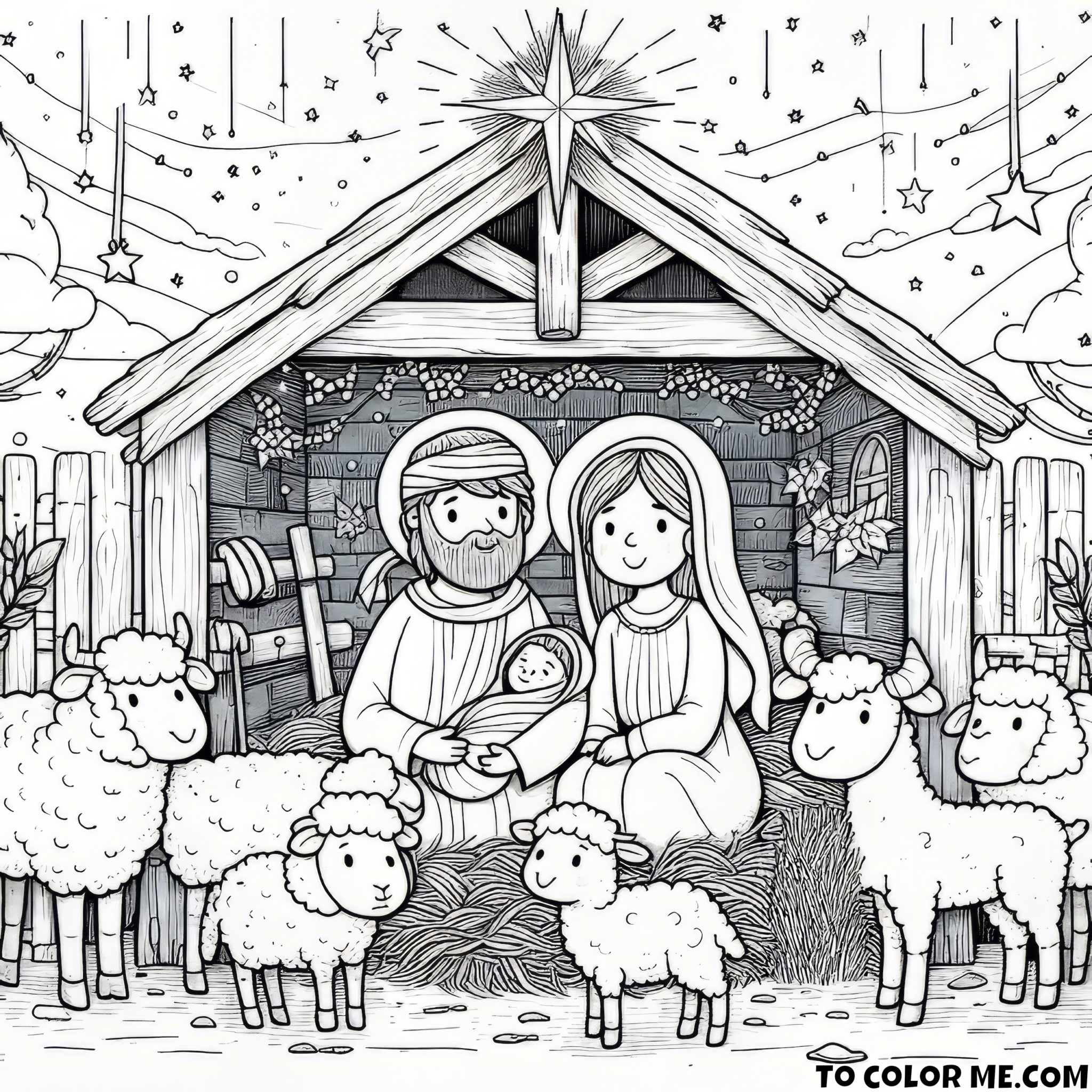 Heavenly Nativity: Mary, Joseph, and Baby Jesus in the Stable – Free ...