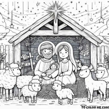 Heavenly Nativity: Mary, Joseph, and Baby Jesus in the Stable – Free ...