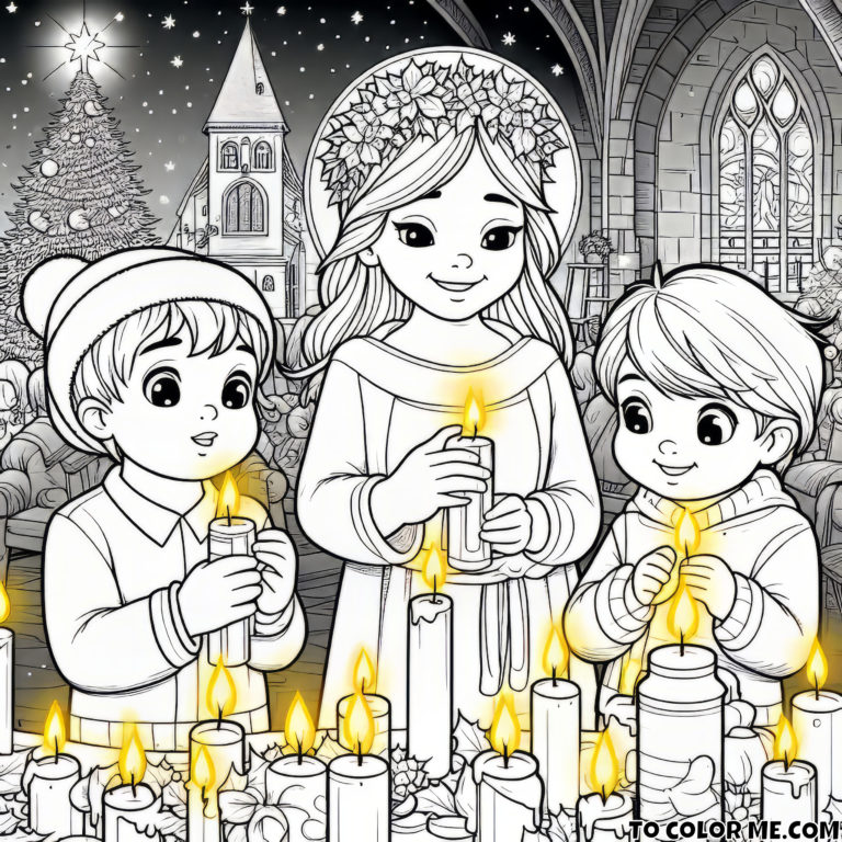 Nativity Scene Coloring Page: Celebrate the Miracle of Christmas with a ...