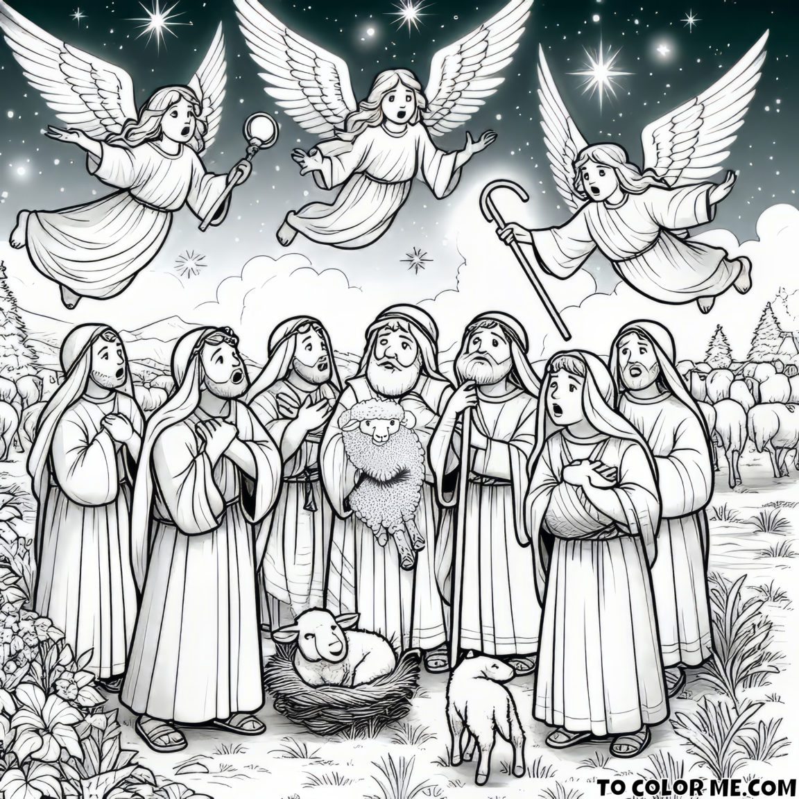 Heavenly Message: Angels Announce the Savior’s Birth to the Shepherds ...