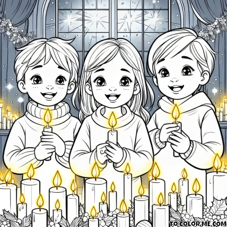 Glowing Traditions: Kids Celebrating Advent with Candles – Printable ...