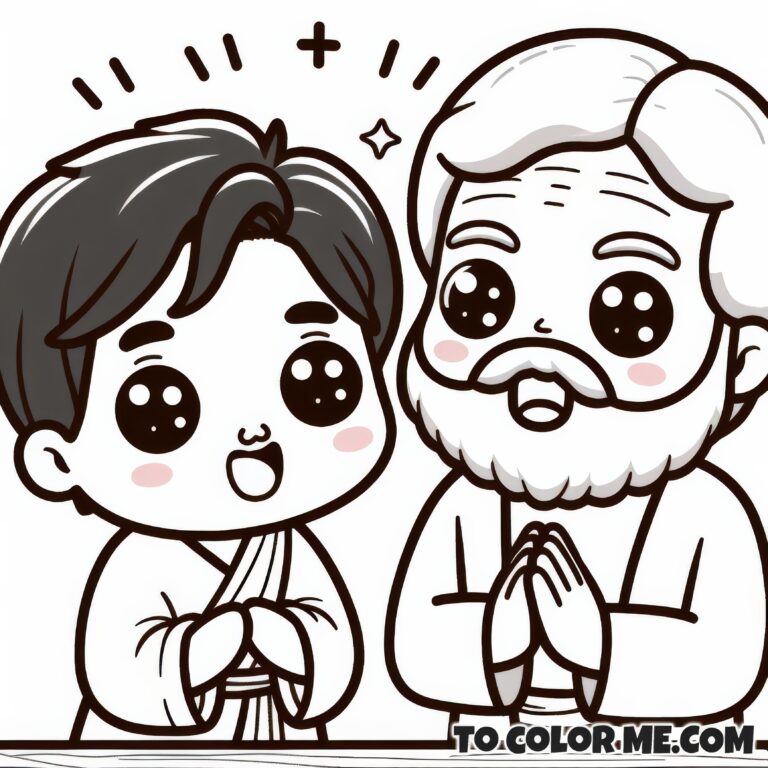 The Miracle Witness – Coloring Pages of Acts 4:8-12 – To Color Me Faithful