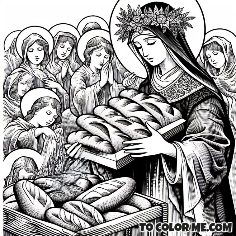 Holy Moments: Saint Agnes of Montepulciano Bread Multiplying Scene to ...