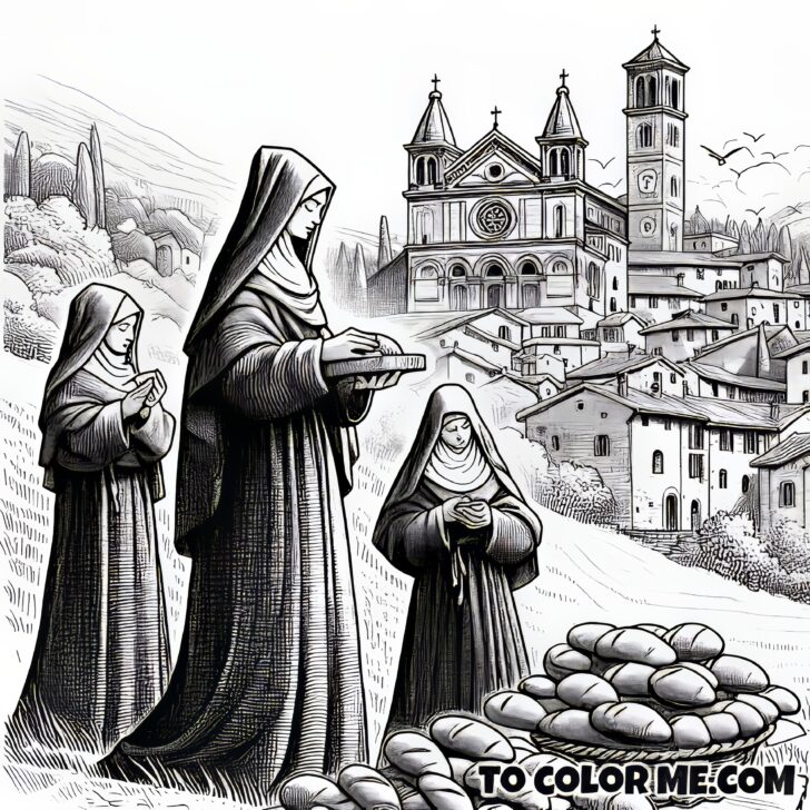 Color the Faith: Saint Agnes’s Bread Miracle Printable Page – To Color ...