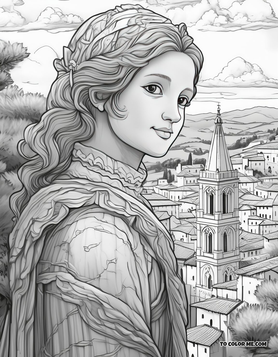 St. Catherine of Siena Coloring Page: A Saint’s Journey – To Color Me ...