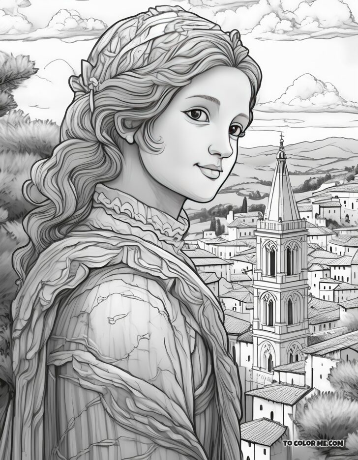 St. Catherine of Siena Coloring Page: A Saint’s Journey – To Color Me ...