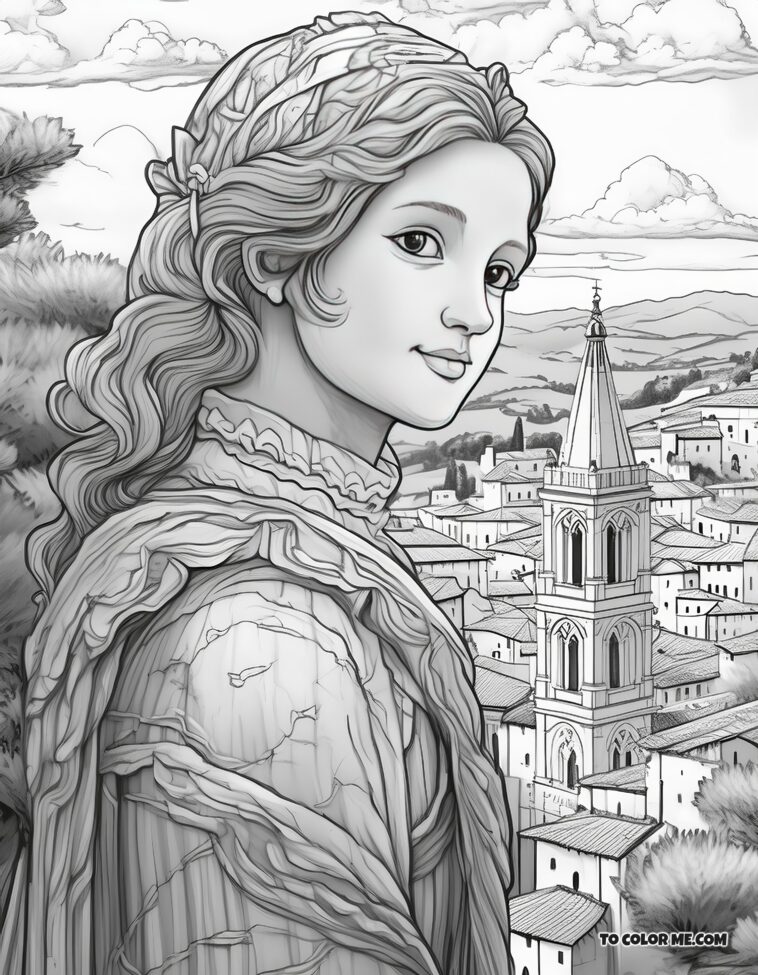 St. Catherine of Siena Coloring Page: A Saint’s Journey – To Color Me ...