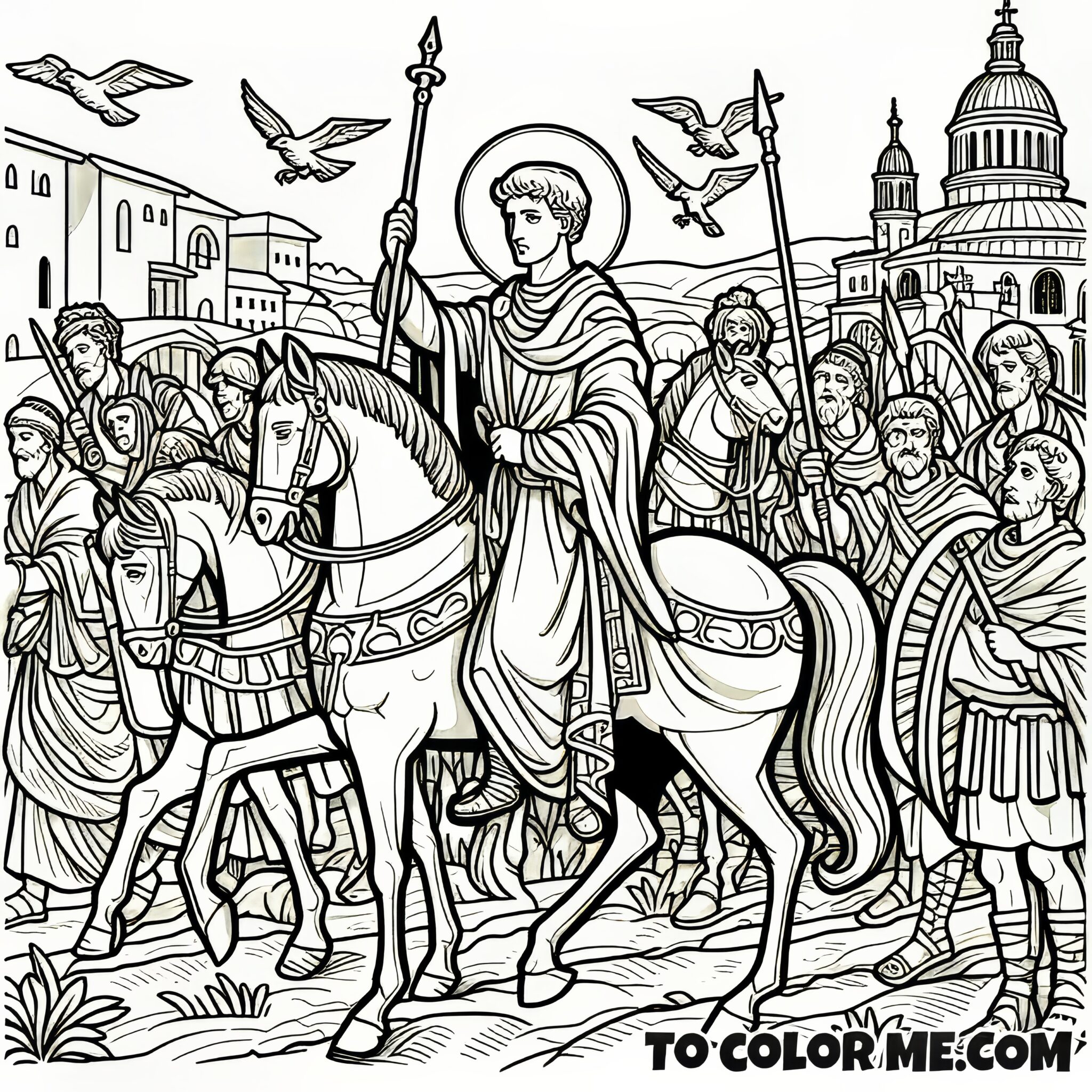 Saint Leo’s Schism: A Historic Coloring Page – To Color Me Faithful