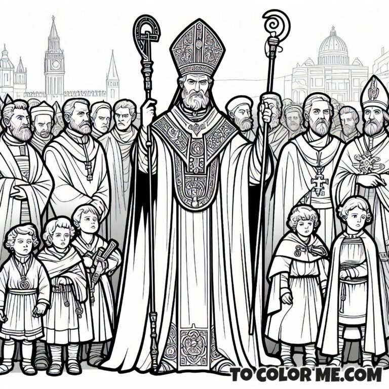 Pope Leo’s Election: A Historic Coloring Page – To Color Me Faithful