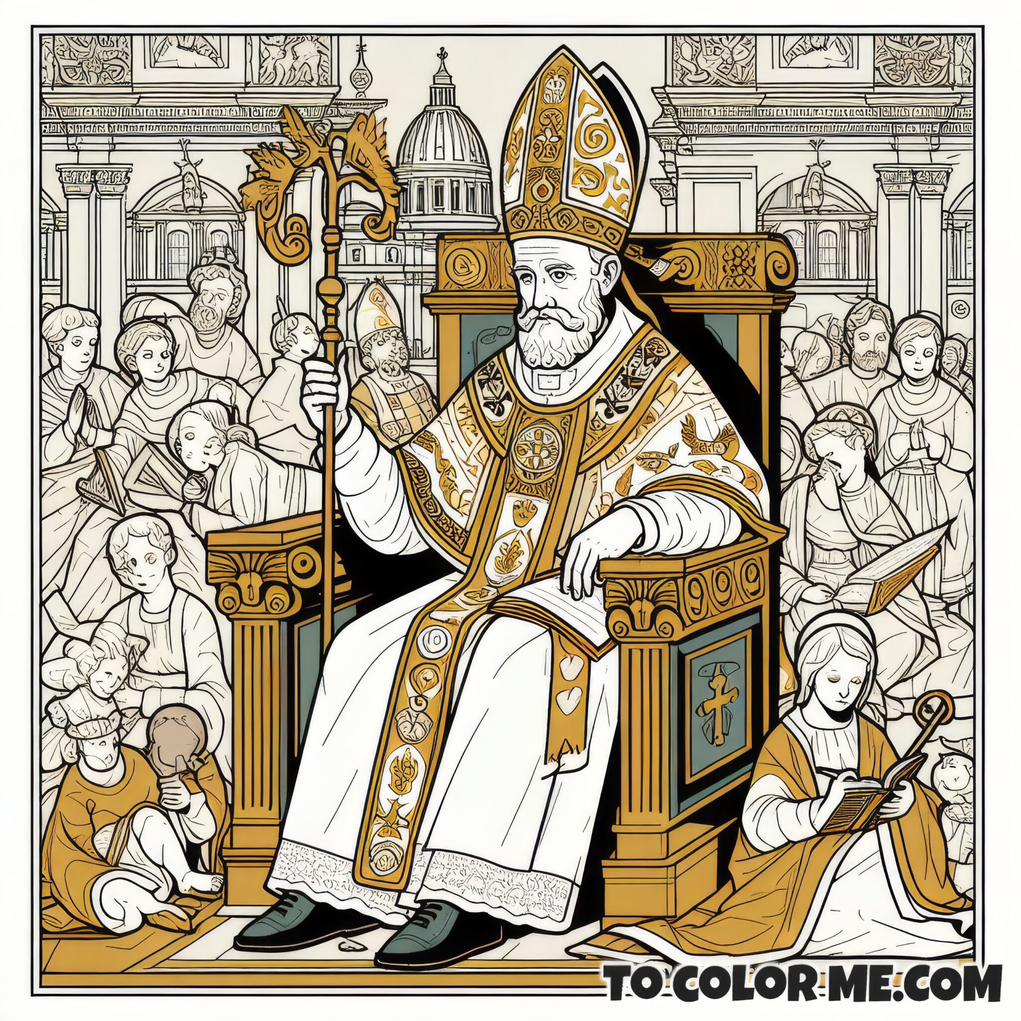 Color the Schism: Pope Leo IX’s Pivotal Era – To Color Me Faithful