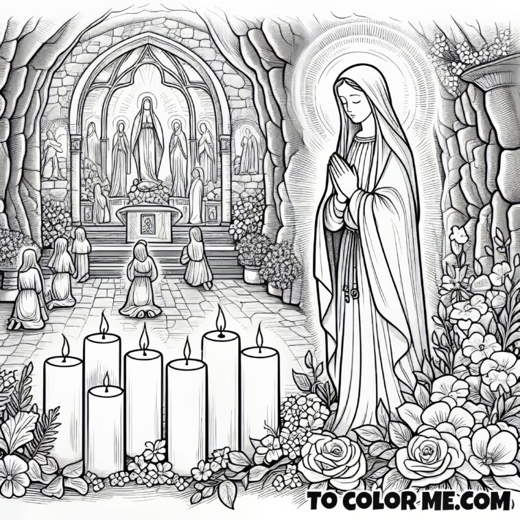 Colorful Faith: St. Bernadette and the Lourdes Apparitions – To Color ...
