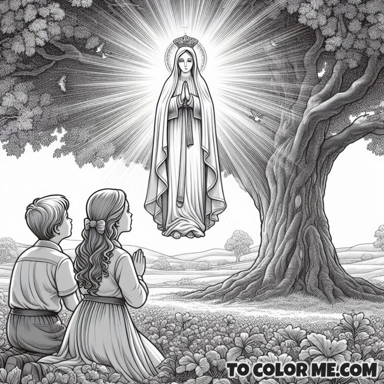 The Holm Oak Vision: Our Lady of Fatima’s First Revelation – To Color ...