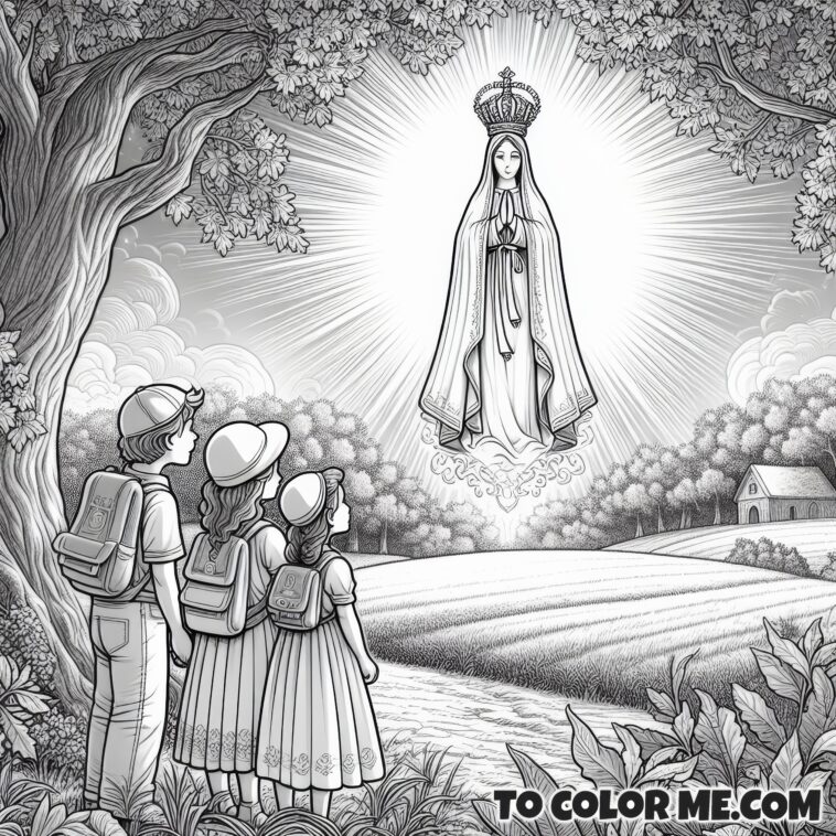 The Fatima Seers’ First Vision: A Coloring Page of Hope – To Color Me ...