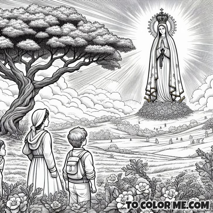 The Sacred Encounter: Coloring the First Vision of Fatima – To Color Me ...