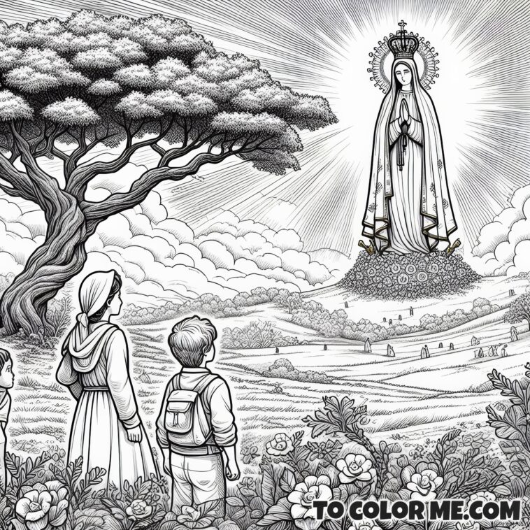 The Sacred Encounter: Coloring the First Vision of Fatima – To Color Me ...