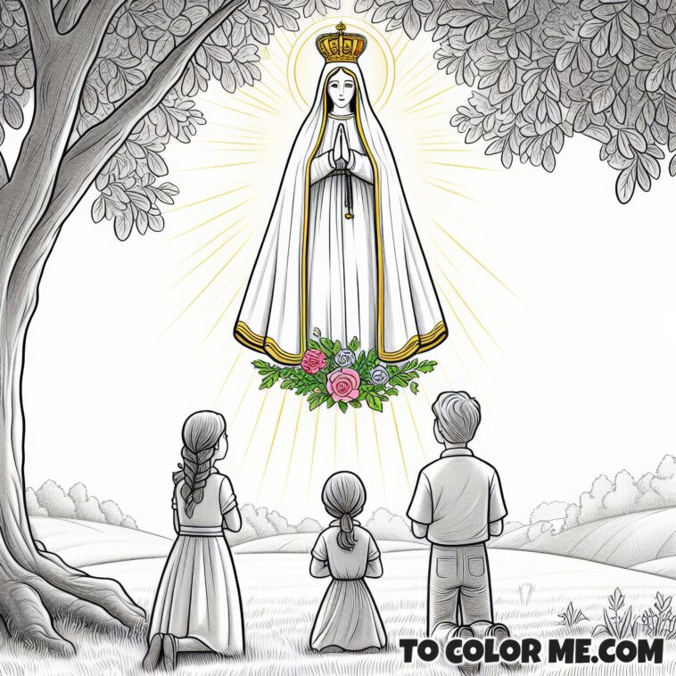The Beginning of Fatima’s Story: The First Apparition Coloring Page ...