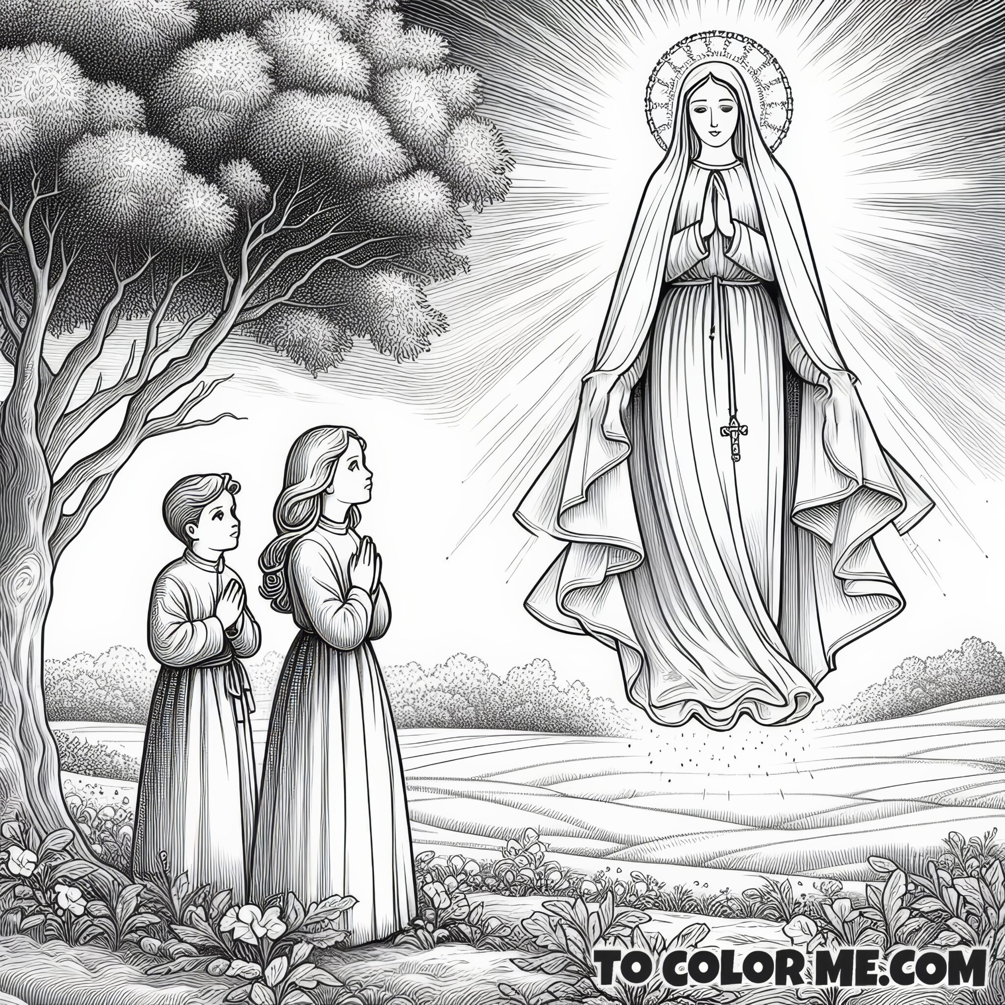 The Radiant Vision of Fatima: Coloring the Apparition Event – To Color ...