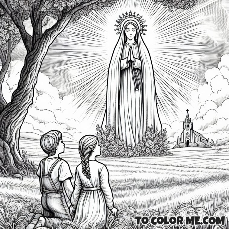 The Children Witness Mary’s Glory: A Fatima Coloring Story – To Color ...