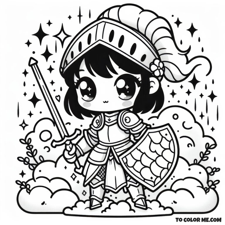 Medieval Warrior Joan of Arc Printable Page – Step back in time with ...