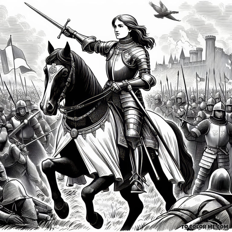 Joan of Arc’s Quest: A Coloring Chronicle – Follow her path in vibrant ...