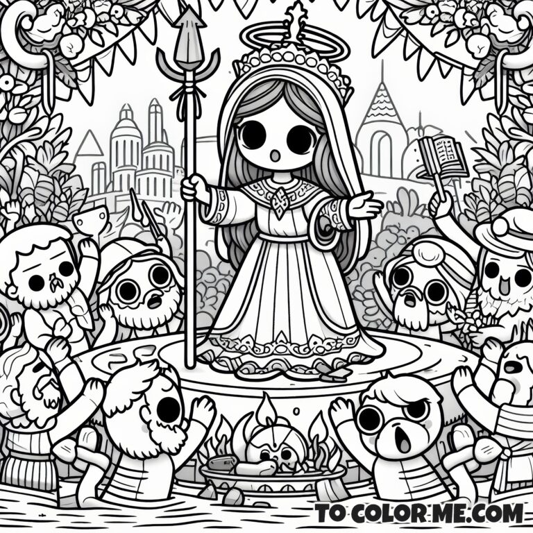 Saint Julia’s Defiance: A Cute Coloring Challenge – Stand Firm with Her ...