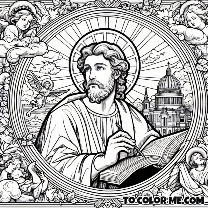 Saint Mark The Evangelist Coloring Pages For Christian Education To Color Me Free 