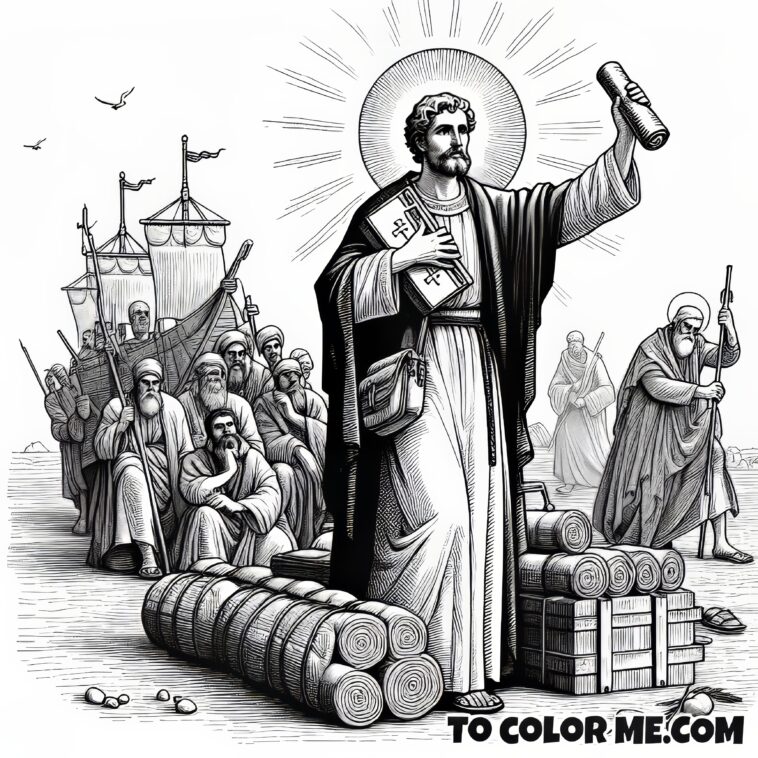 Saint Matthew Le Van Gam: Faithful Heart, Coloring Art – To Color Me Faithful