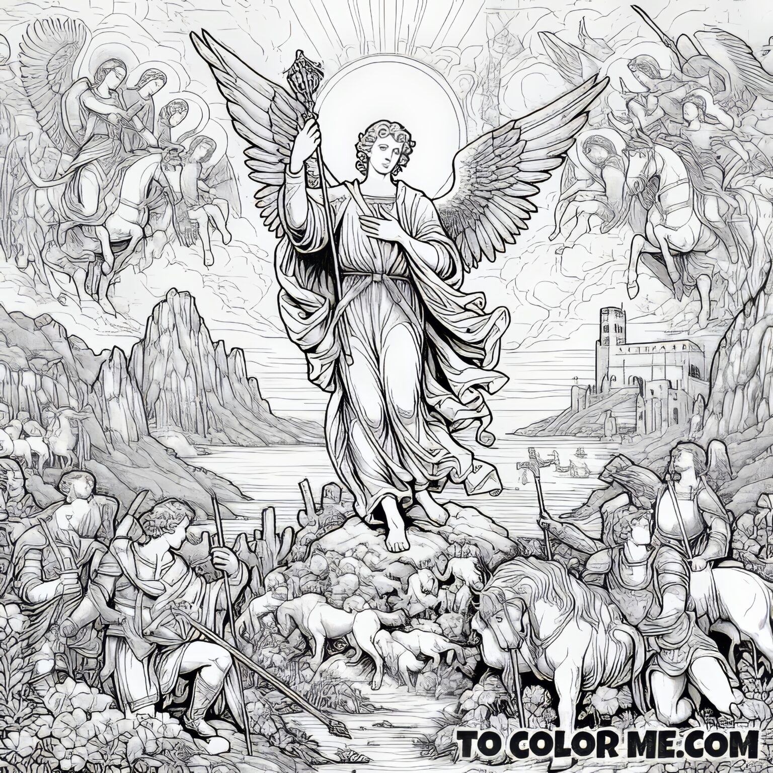St. Michael’s Divine Apparition: A Coloring Page for Believers – To ...