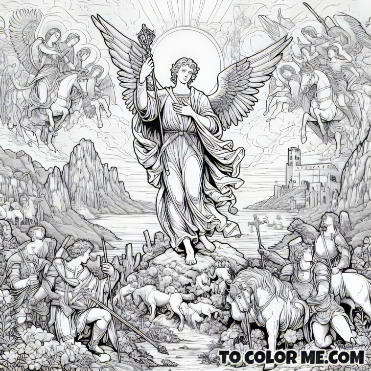 St. Michael’s Divine Apparition: A Coloring Page for Believers – To ...