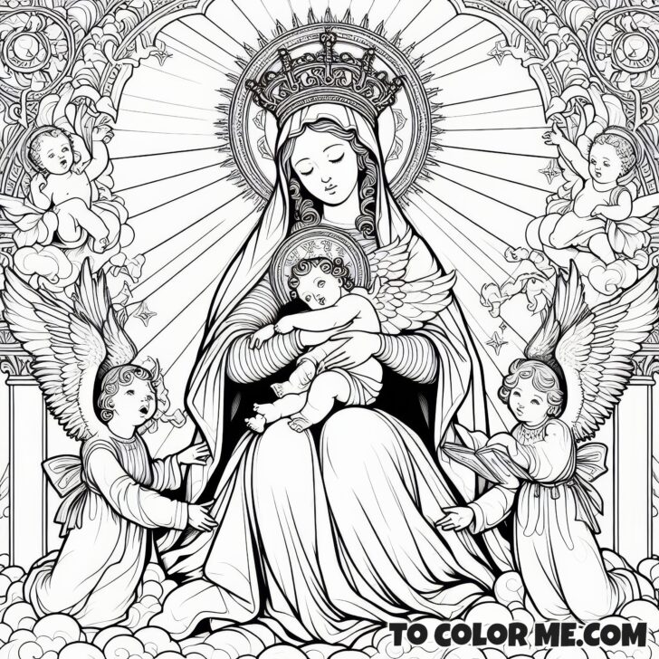 Celebrate Mary’s Queenship: Coloring Pages for May’s Holy Feasts – To ...