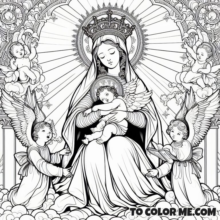 Celebrate Mary’s Queenship: Coloring Pages for May’s Holy Feasts – To ...