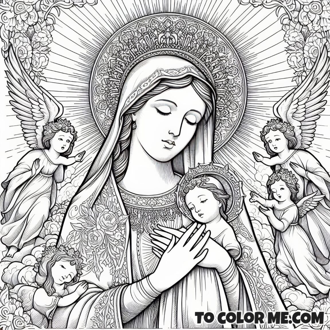 The Majestic May of Mary: Coloring Pages for the Queen’s Feasts – To ...