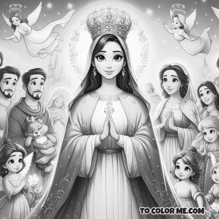 Mary’s Festive Coronation: May Coloring Pages for the Queen – To Color ...