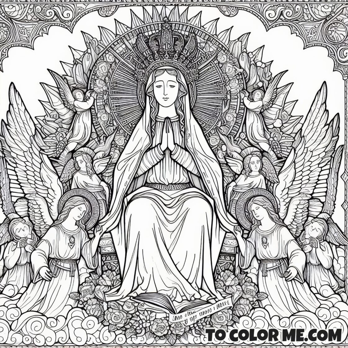 The Queen’s May Procession: Coloring Pages for Mary’s Honor – To Color ...