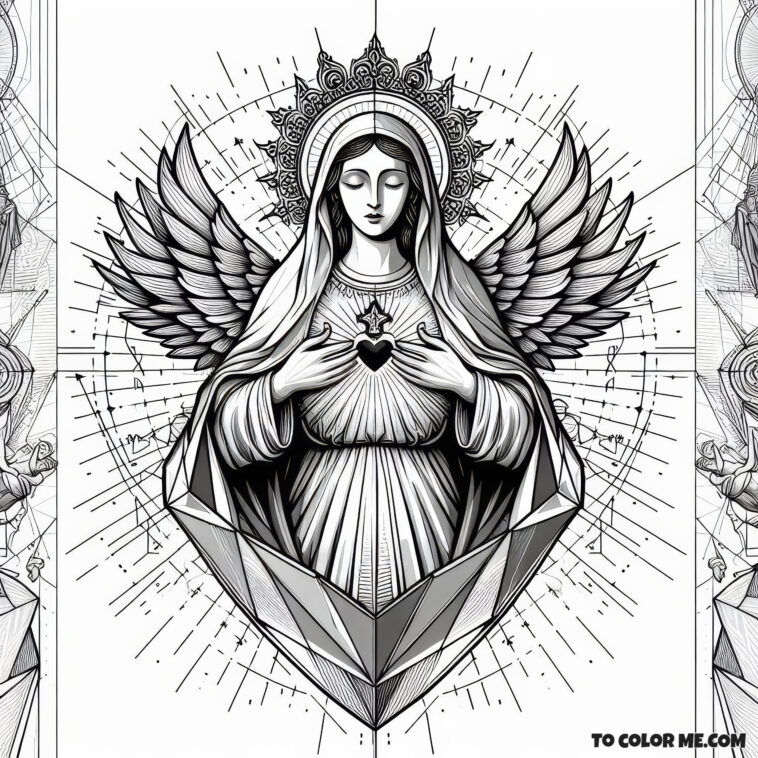 Coloring Devotion: The Immaculate Heart of Mary – To Color Me Faithful