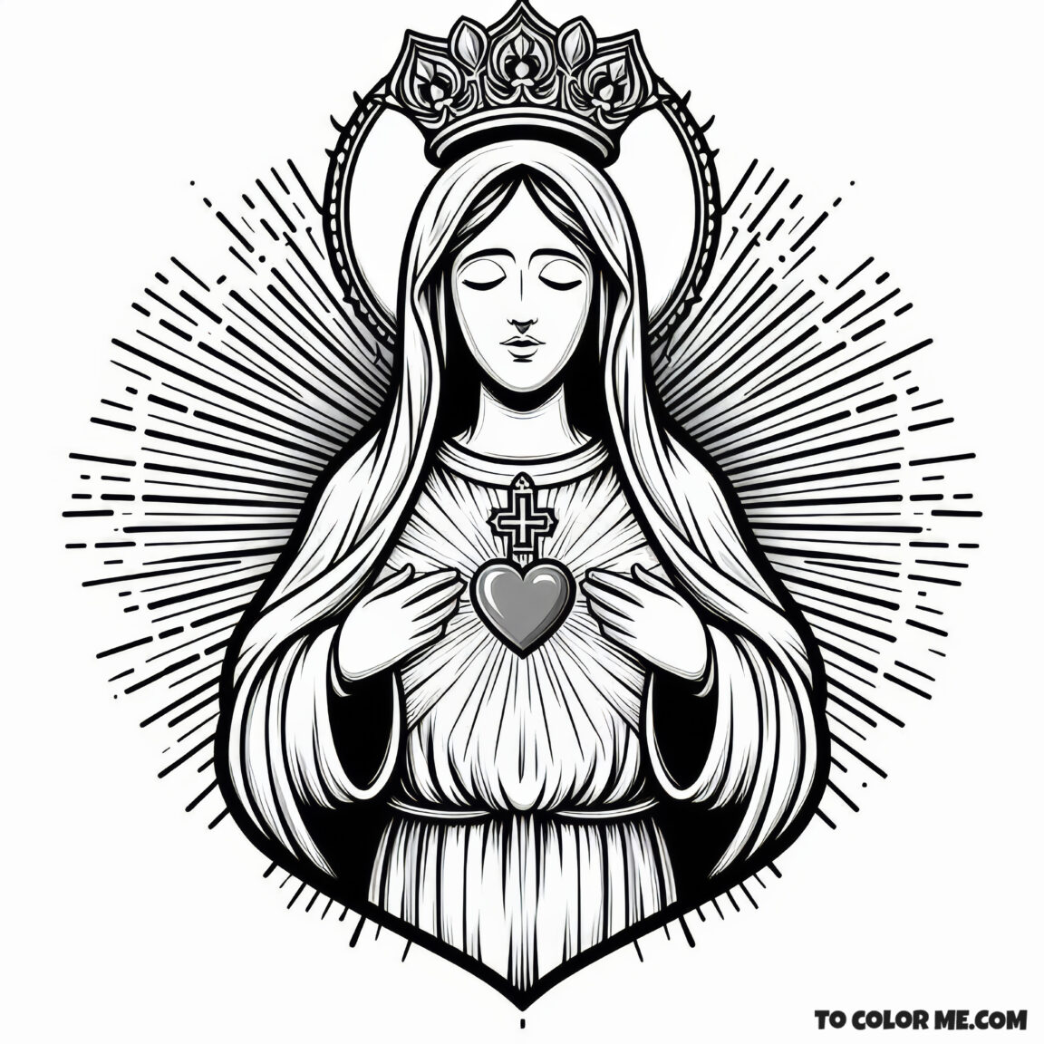 Immaculate Heart of Mary: A Coloring Pilgrimage – To Color Me Faithful