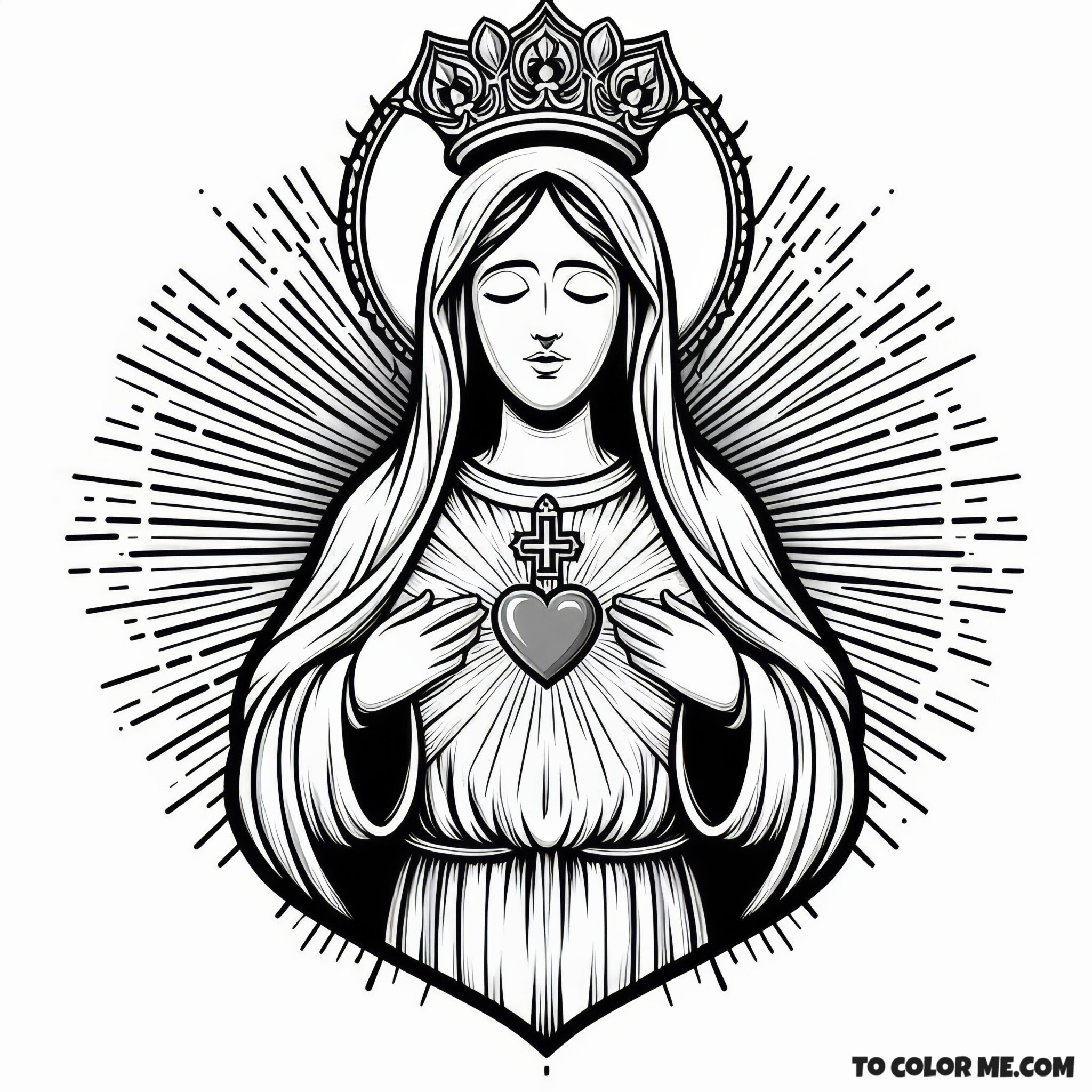 Immaculate Heart of Mary: A Coloring Pilgrimage – To Color Me Faithful