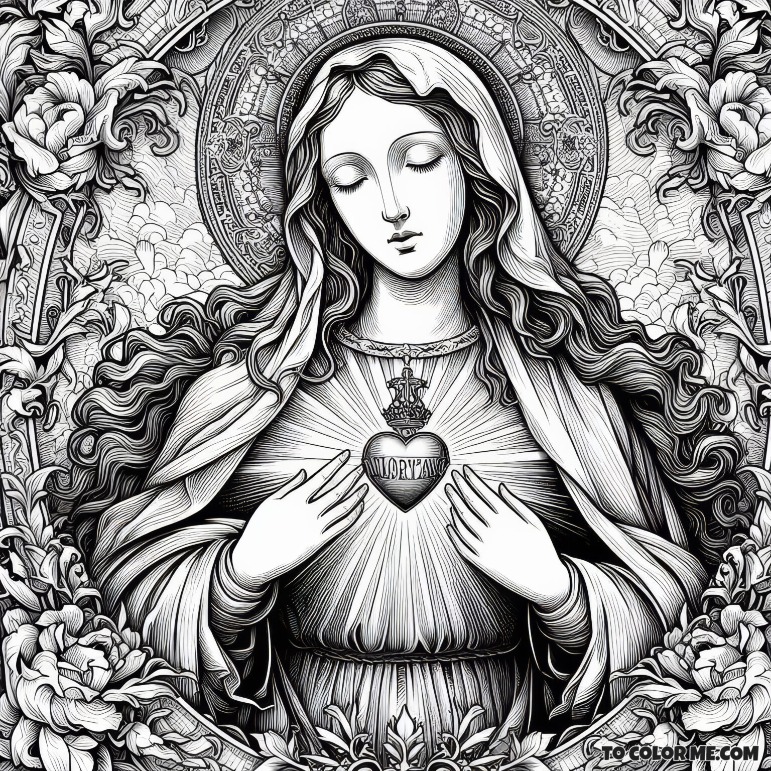 Sacred Heart’s Companion: Coloring the Immaculate Heart – To Color Me ...