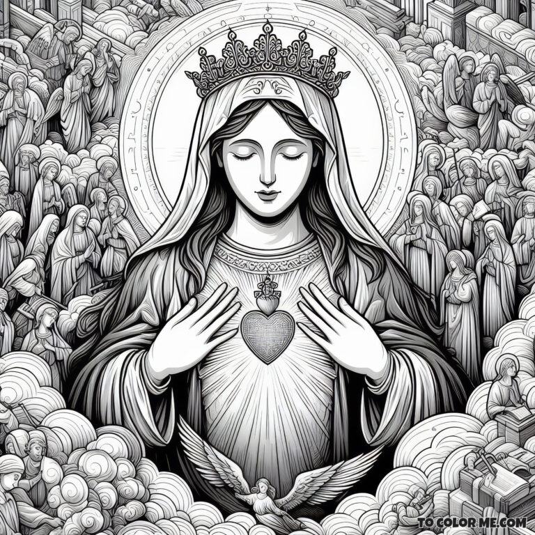 Immaculate Heart of Mary: A Coloring Tribute to 1945’s Consecration ...