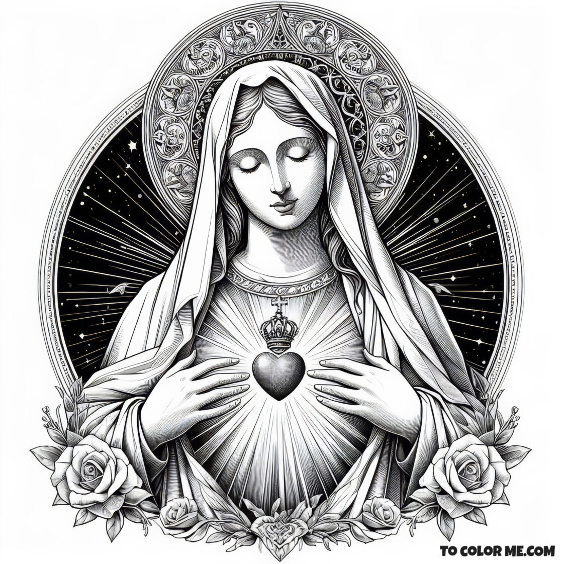 The Heart of Mary: Coloring Pages from 1945’s Consecration – To Color ...