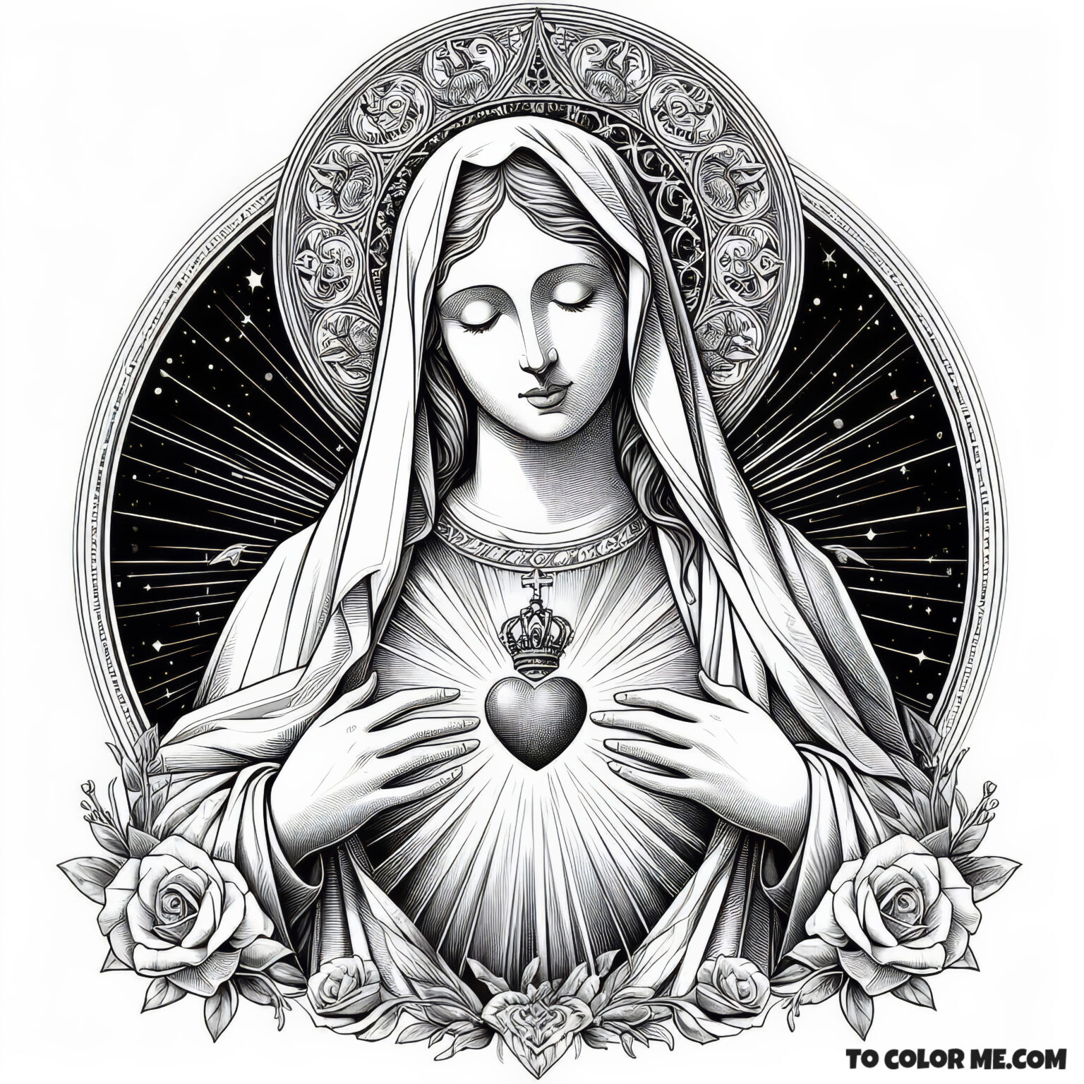 The Heart of Mary: Coloring Pages from 1945’s Consecration – To Color ...