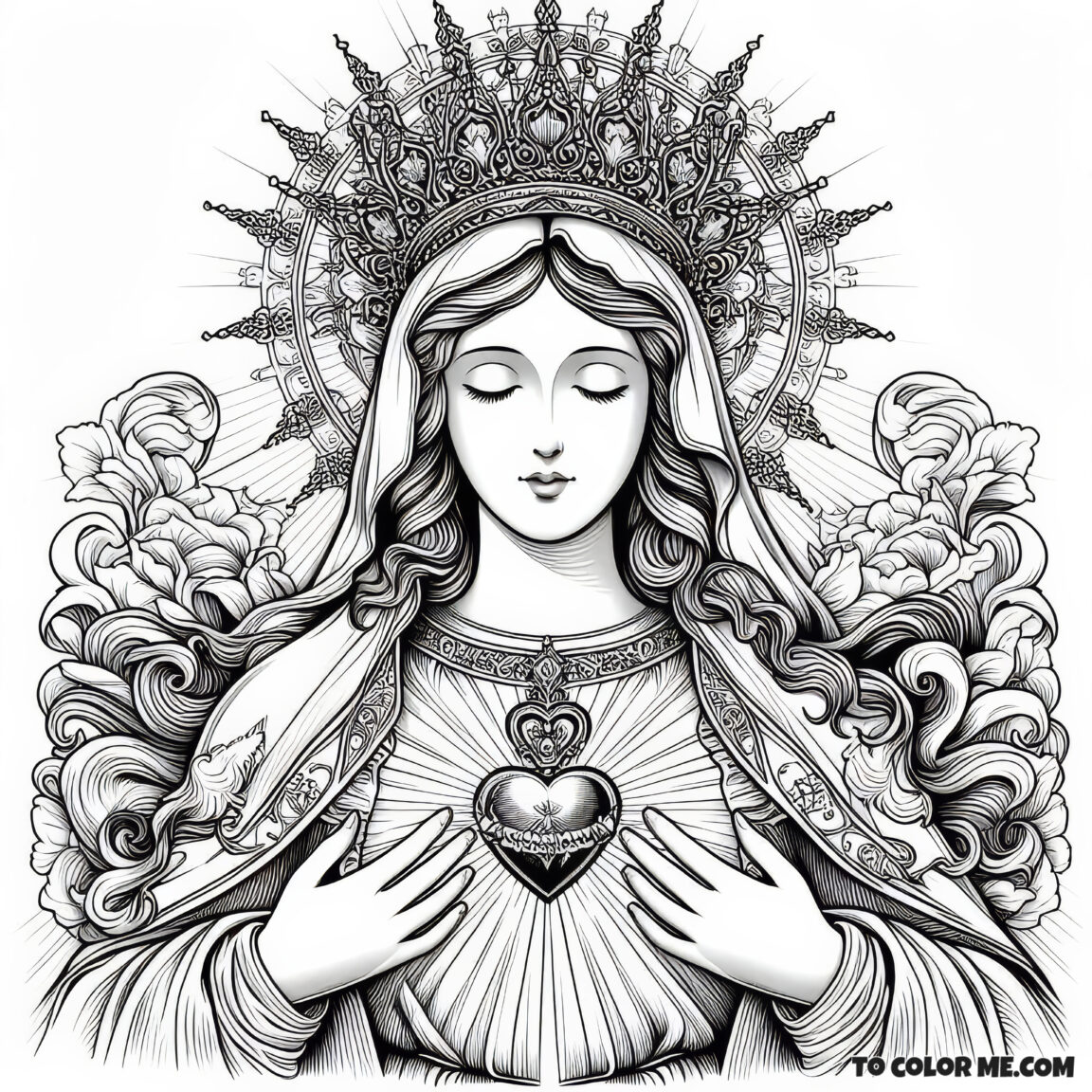 Coloring the Heart of the Mother: Mary – To Color Me Faithful