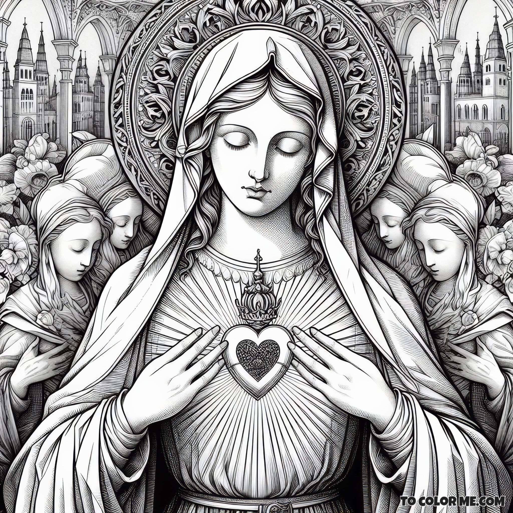Mary’s Heart of Grace: A Coloring Experience – To Color Me Faithful