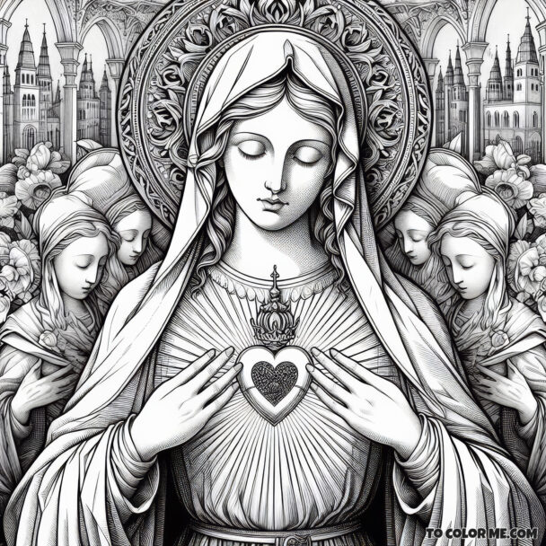 Coloring the Heart of the Mother: Mary – To Color Me Faithful