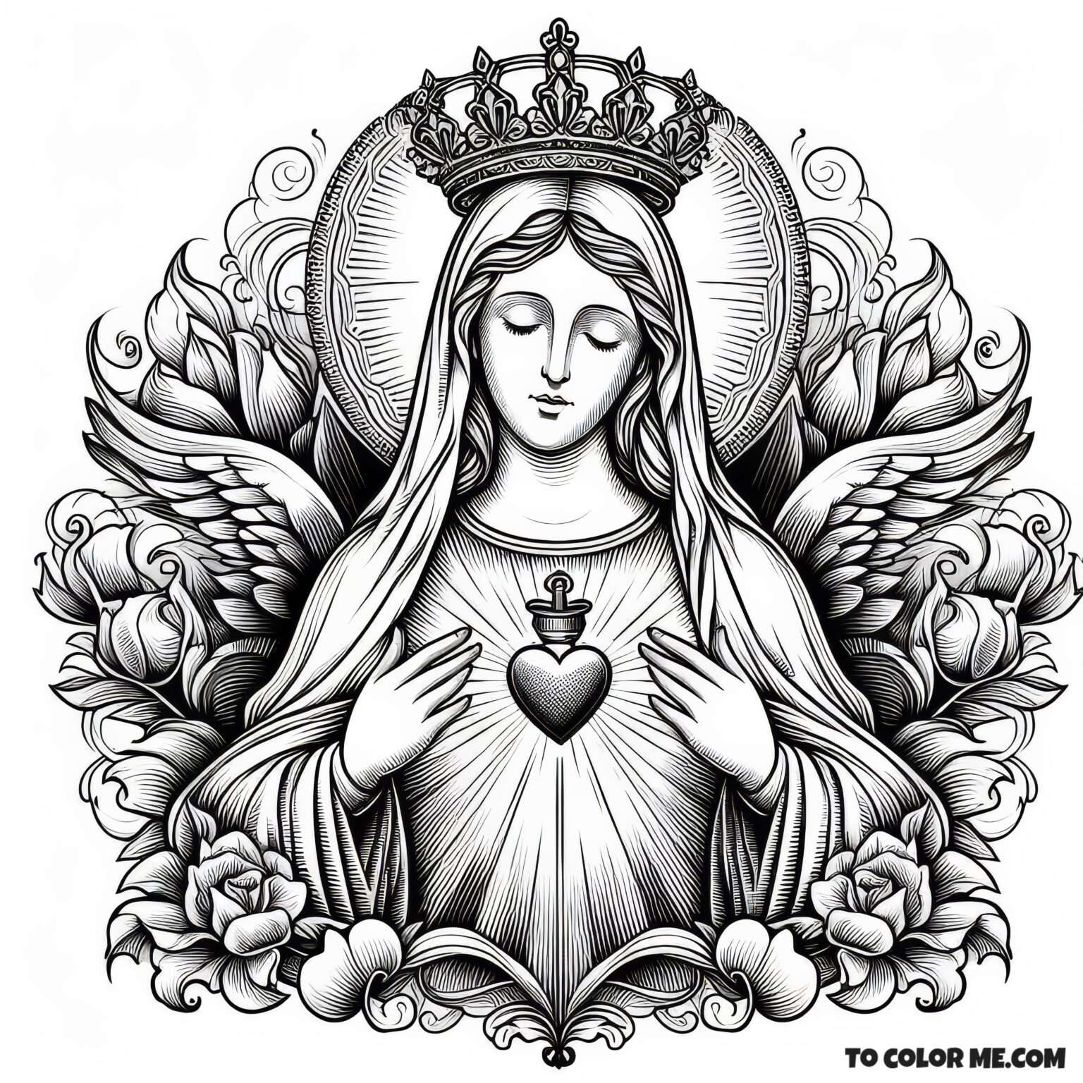 Immaculate Heart: A Coloring Sanctuary – To Color Me Faithful