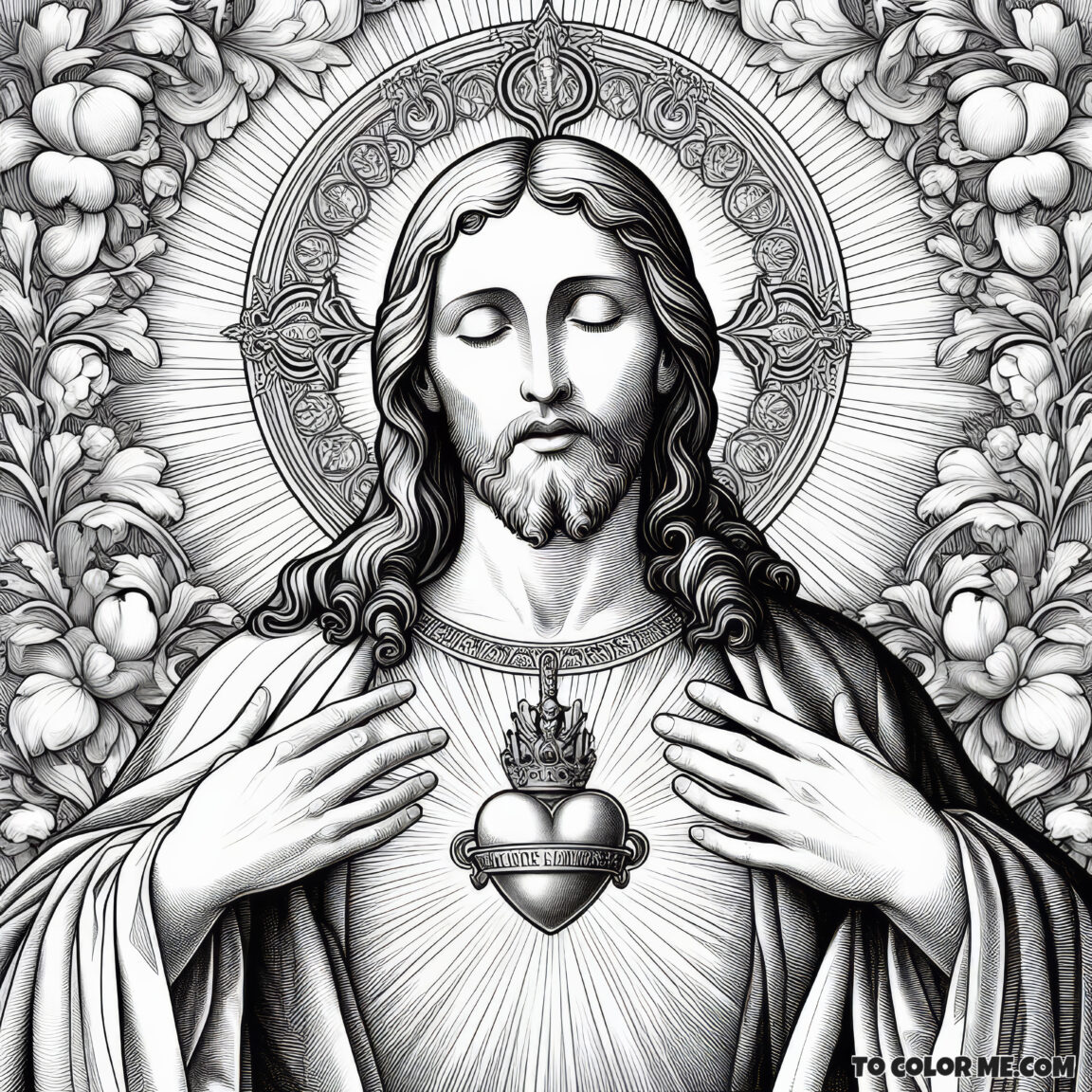 Sacred Heart of Jesus: Coloring the Essence of Divine Mercy – To Color ...