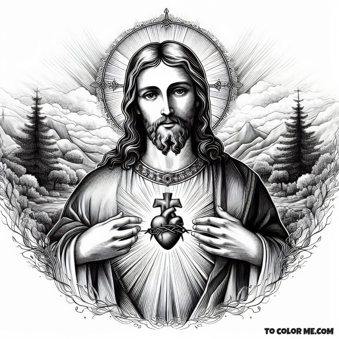 Sacred Heart of Jesus: A Coloring Ode to Divine Mercy – To Color Me ...