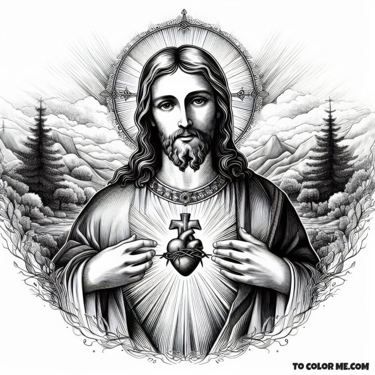 Sacred Heart of Jesus: A Coloring Ode to Divine Mercy – To Color Me ...