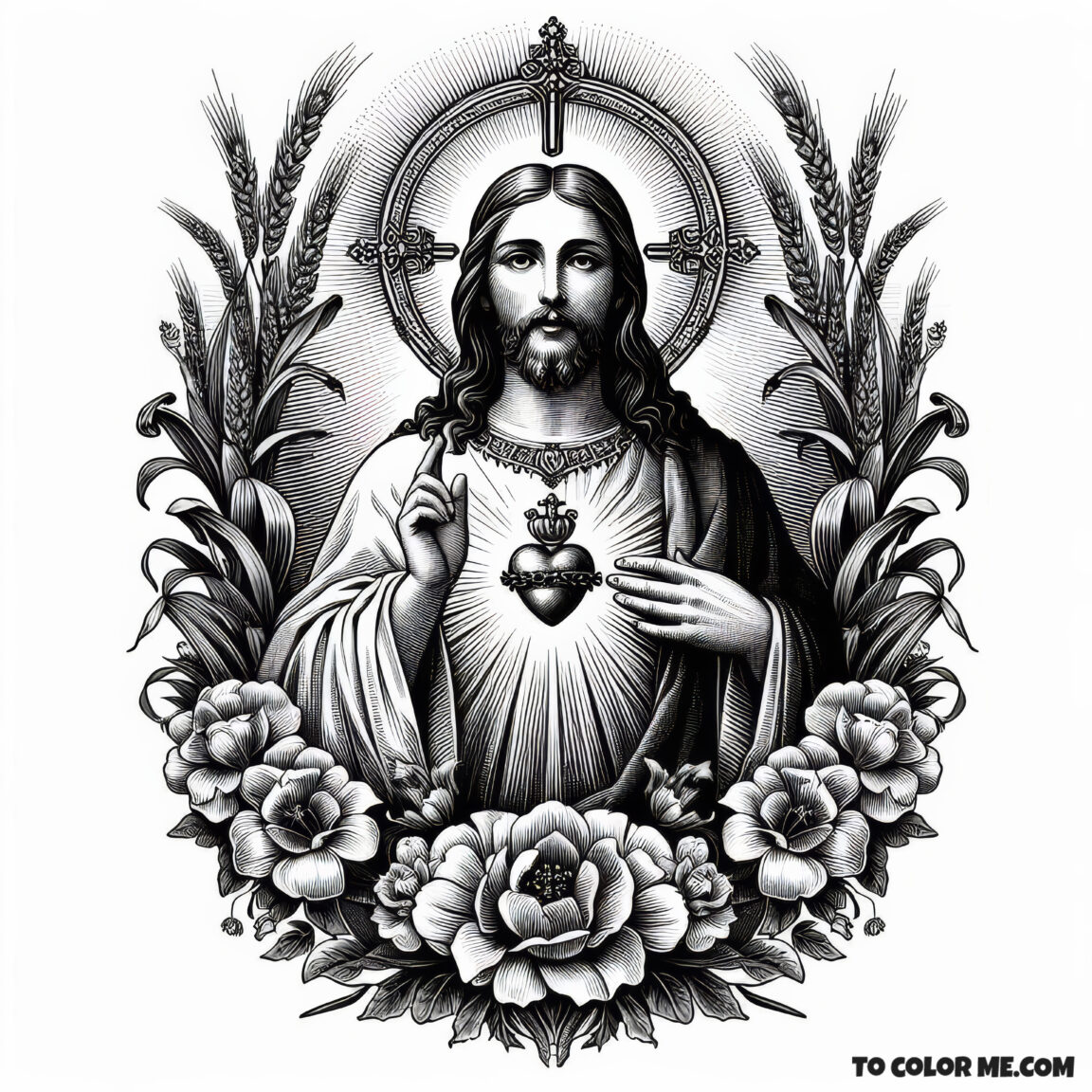 Colorful Devotion to Jesus’ Sacred Heart – To Color Me Faithful